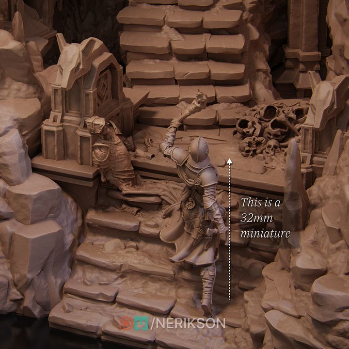 3D Printable BookNook of the Shattered King [presupported] by Nerikson